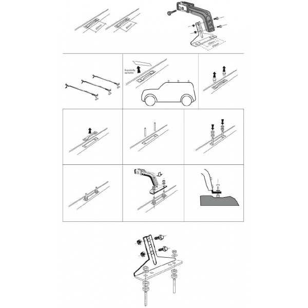 BARRE DE TOIT pour toyota KDJ120/125